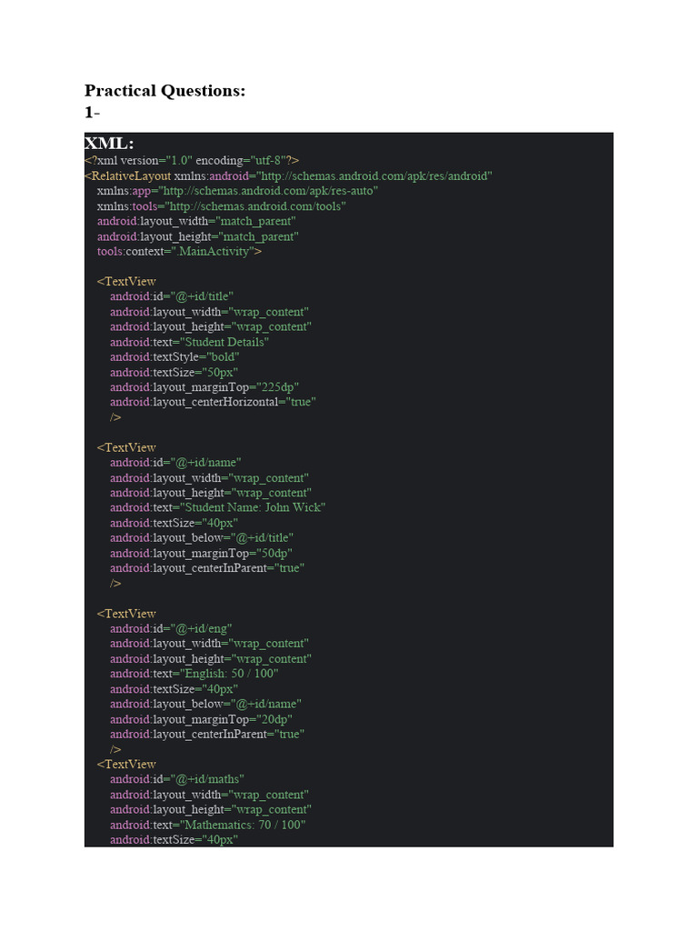 All Codes Except Custom Alert | PDF | Android (Operating System) | Java (Programming Language)