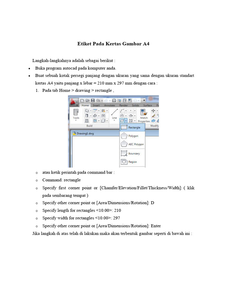 Cara Membuat Etiket di AutoCAD A4 | PDF | Metode & Bahan Ajar