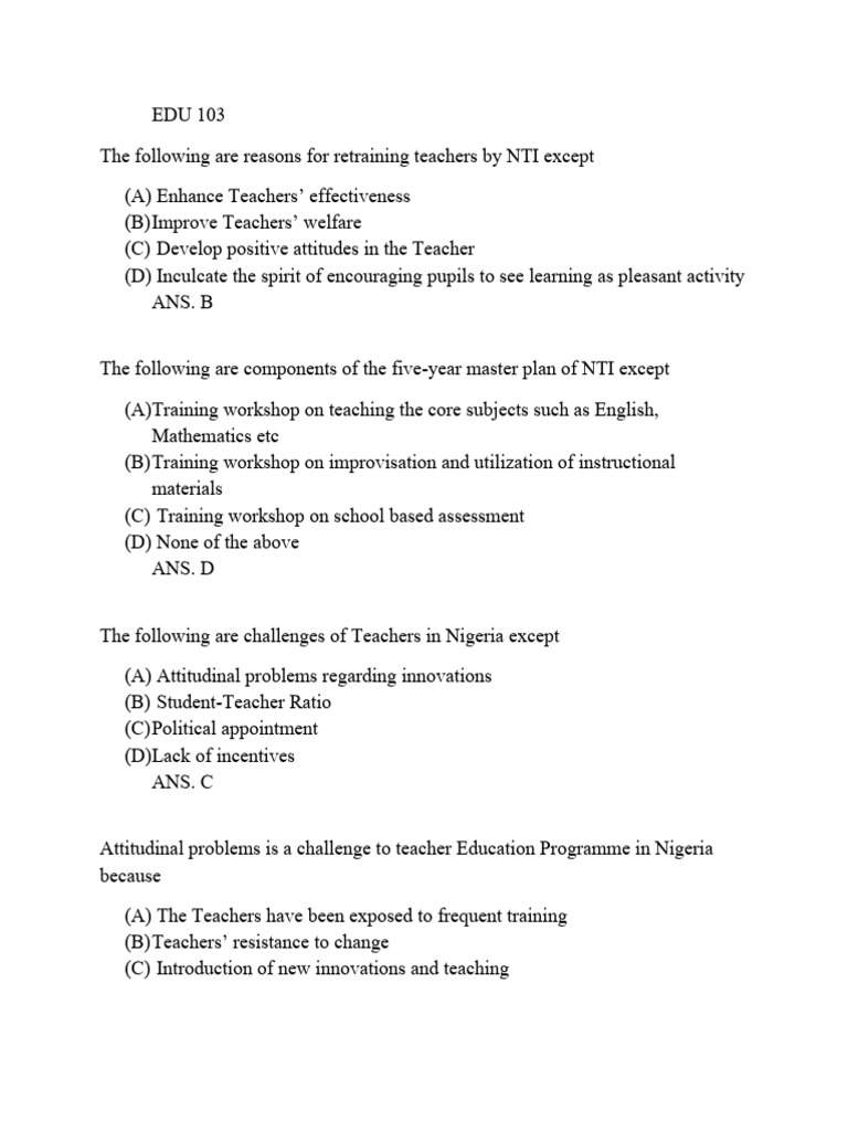 Edu 103 For Export II 23 | PDF | Teachers | Teacher Education