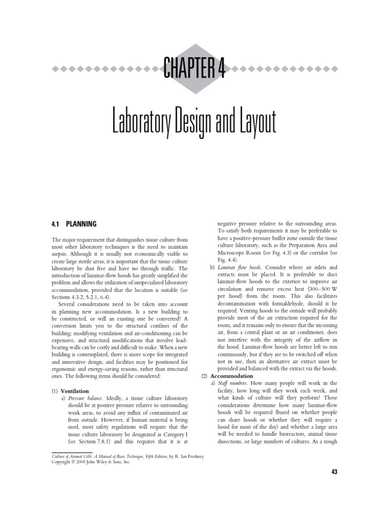 Cac004 Laboratory Design and Layout | PDF | Sterilization (Microbiology) | Refrigerator