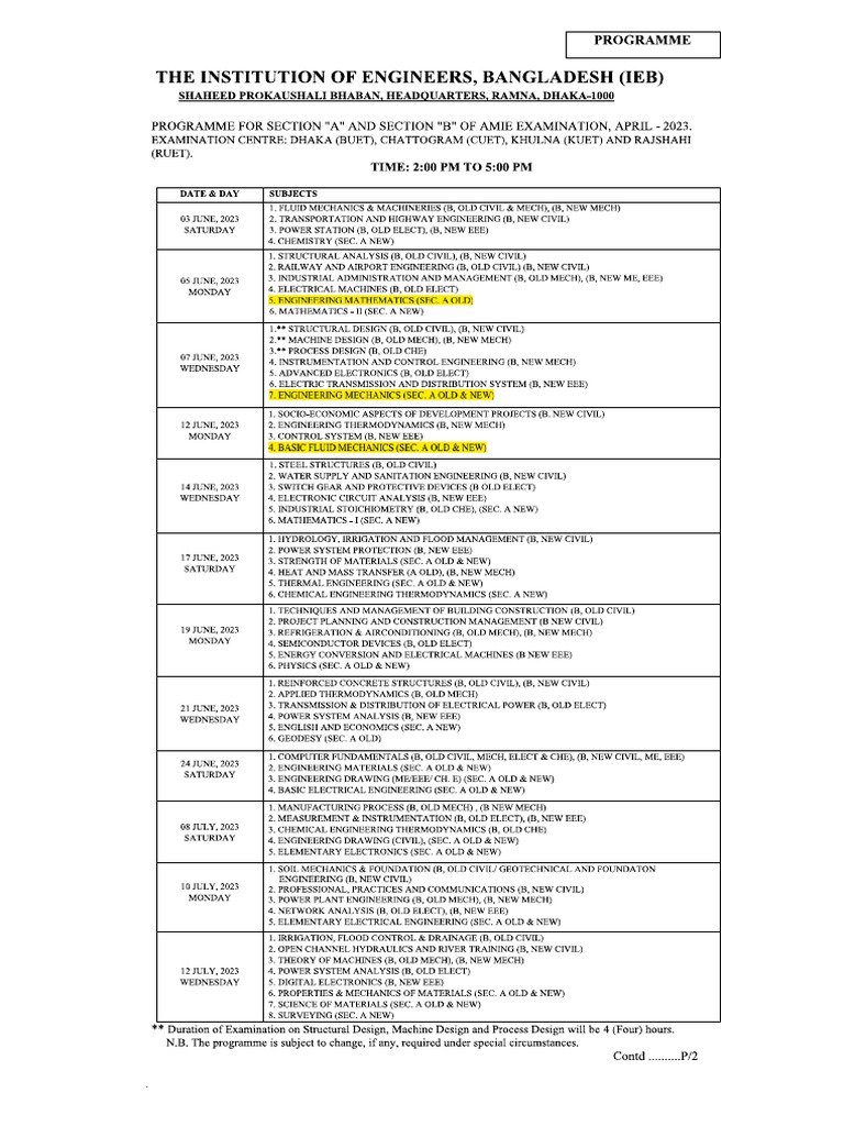 Amie Exam Routine | PDF