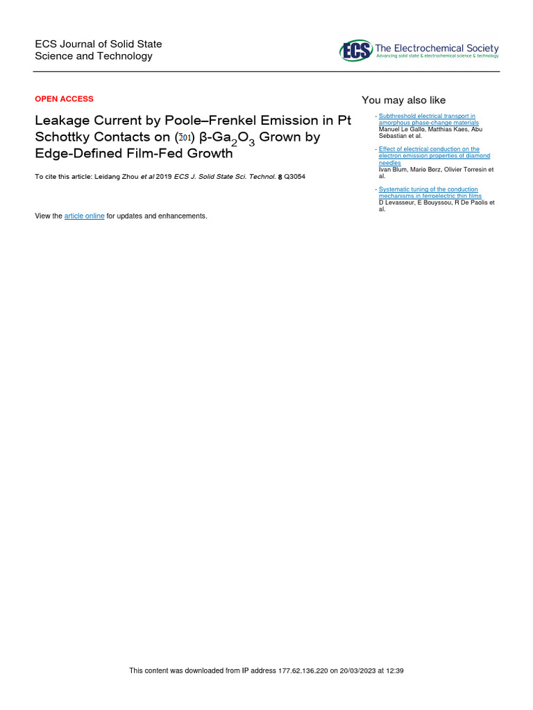Zhou 2019 ECS J. Solid State Sci. Technol. 8 Q3054 | PDF ...