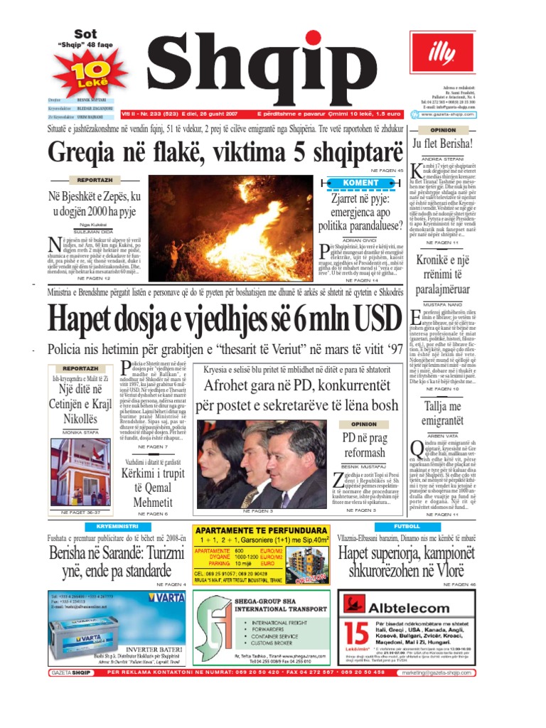 Gazeta Shqip 26.8 | PDF