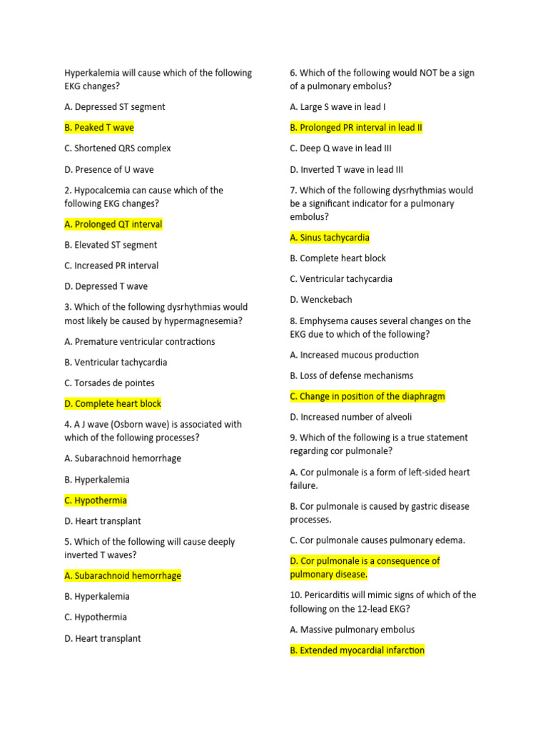 Electrocardiogram Notes | Download Free PDF | Heart Valve | Heart