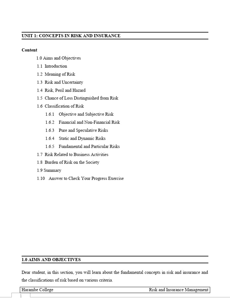 Risk Management & Insurance Module | PDF | Risk | Risk Management