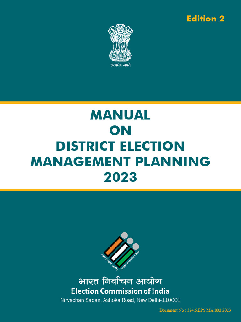 District Election Management Guide | PDF | Voter Turnout | Voting