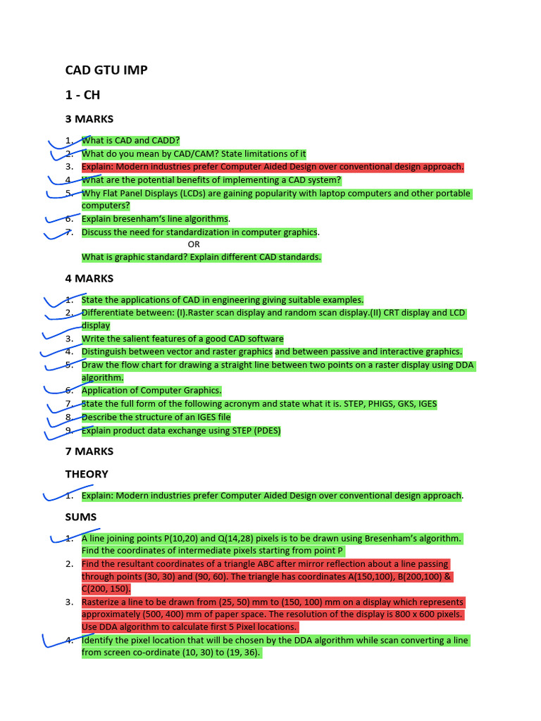 Cad Gtu Imp | PDF | Rotation | Computer Aided Design