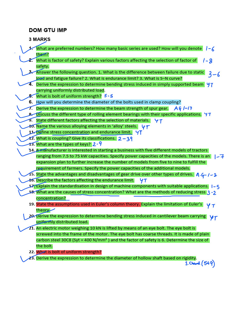 Dom Gtu Imp | PDF | Strength Of Materials | Screw
