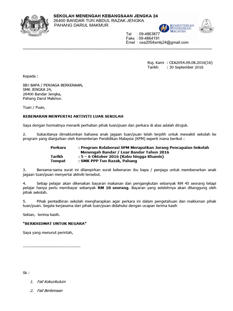 Surat Kebenaran Kolaborasi | PDF