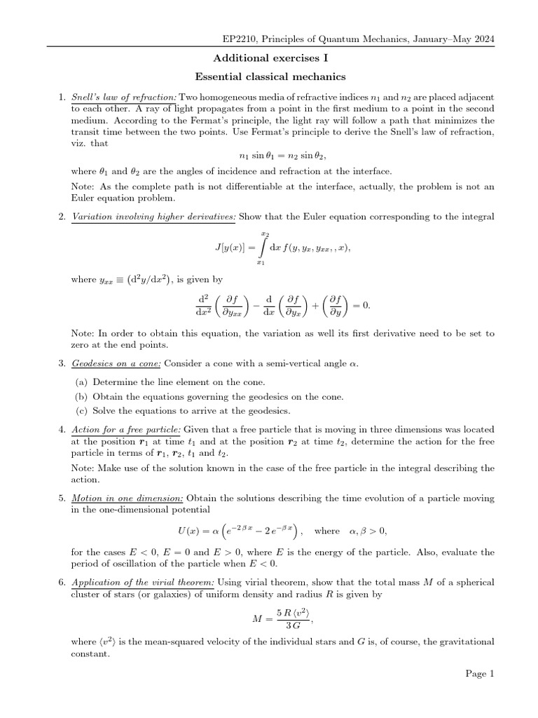 Ae 1 | PDF | Physics | Theoretical Physics