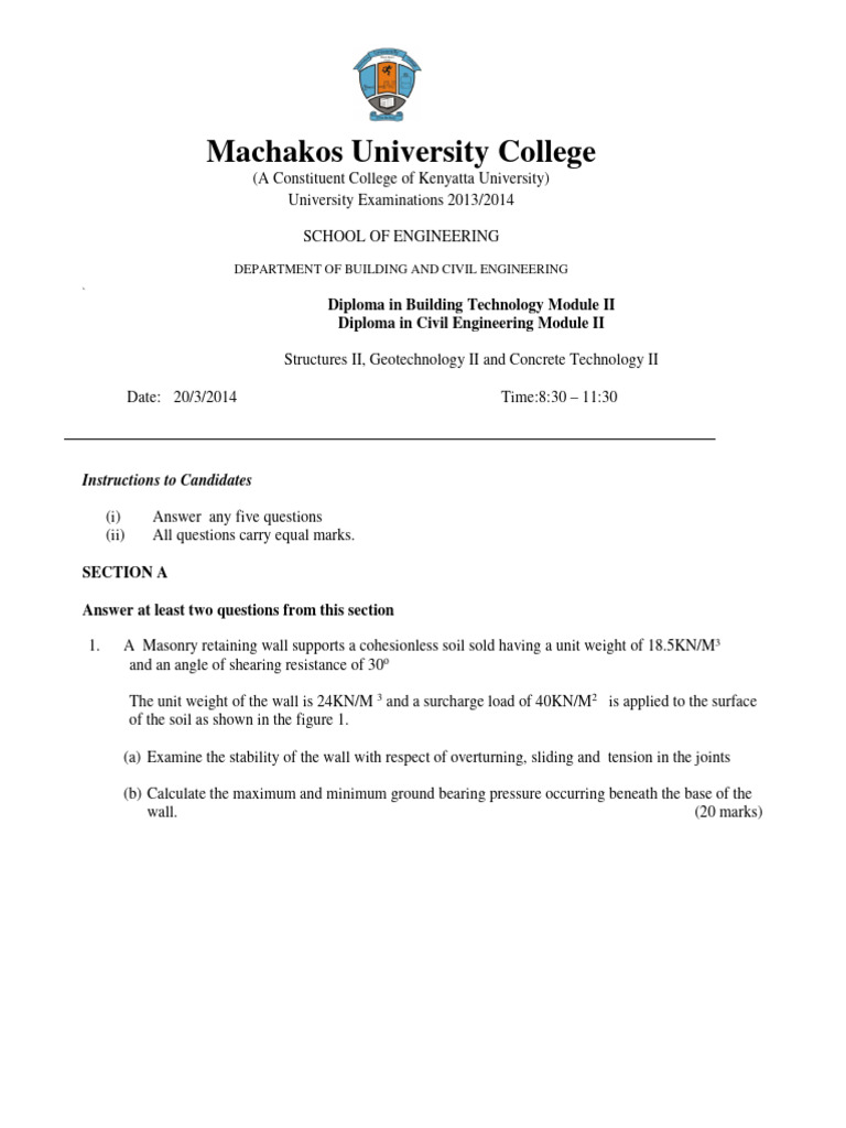Structures Ii Geotechnology I and Concrete Module Ii | PDF | Weathering ...