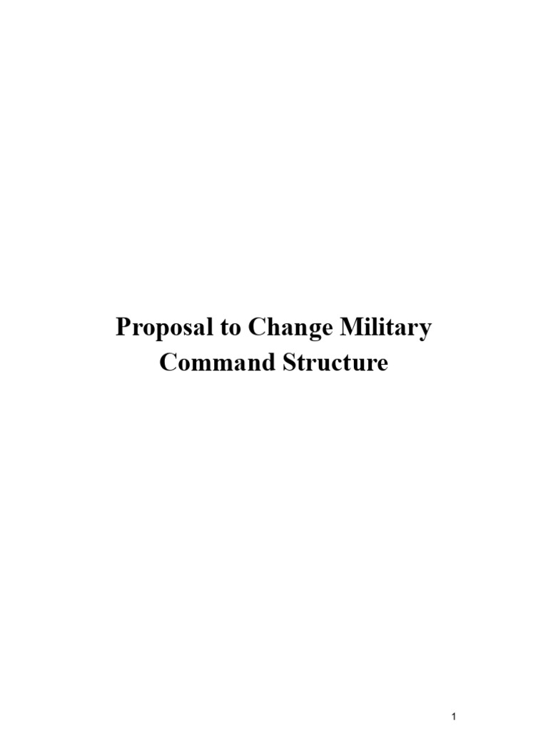 Chain of Command Proposal | PDF | Politics Of Myanmar | Government