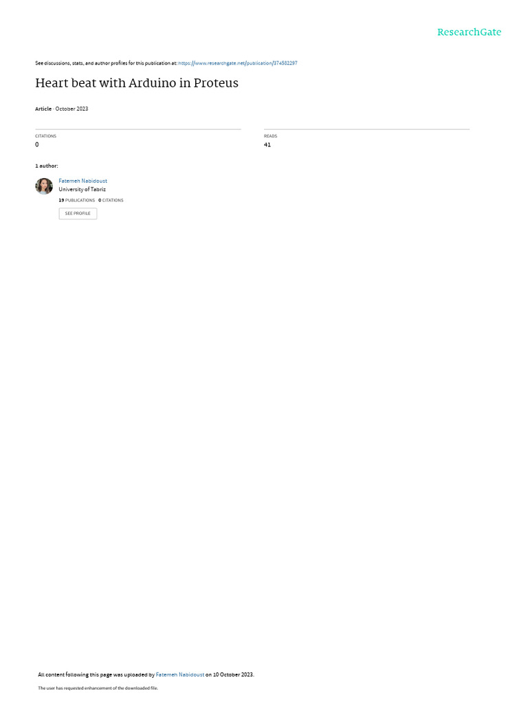 Arduino Heartbeat Simulation | PDF | Art | Computers