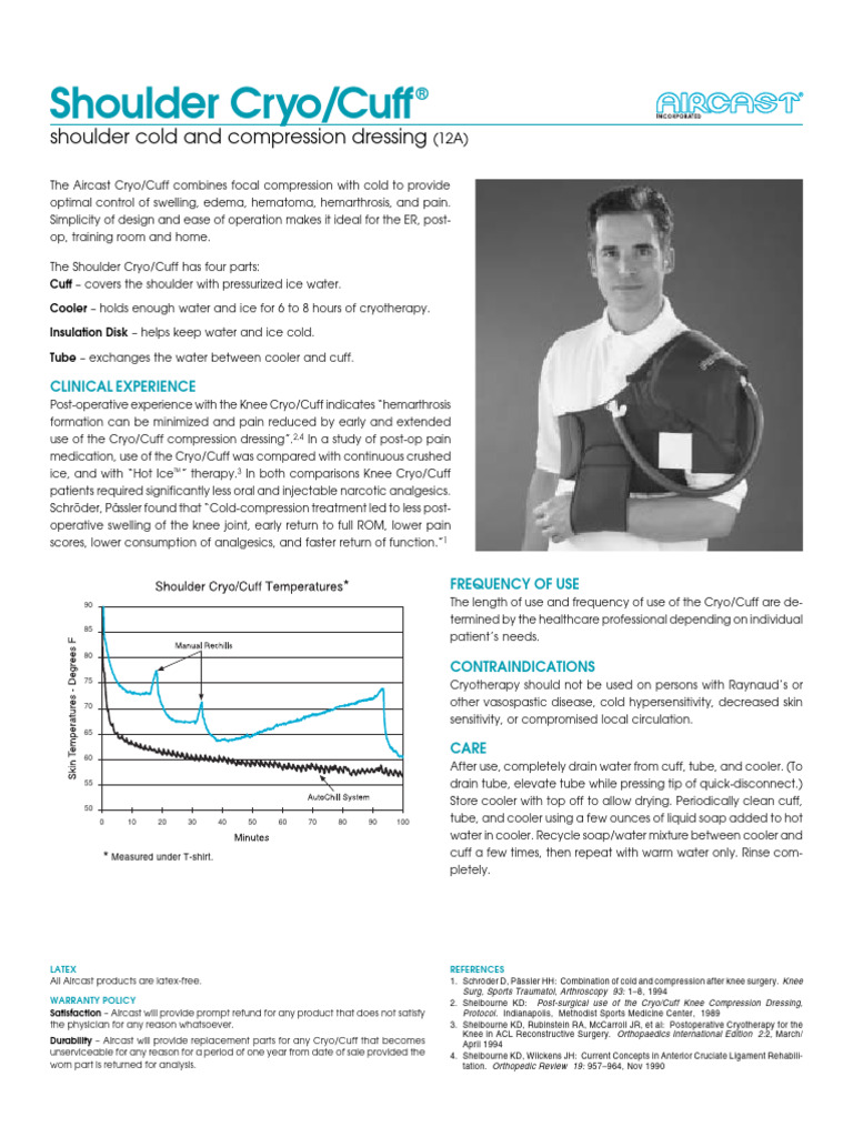 Cryo Cuffshoulder Instructions | PDF | Medical Specialties | Clinical Medicine