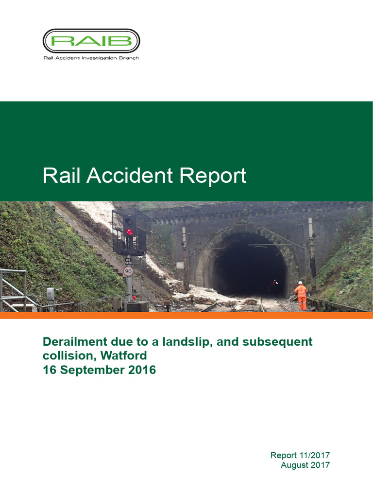 Watford Derailment RAIB Report | PDF | Train | Rail Transport
