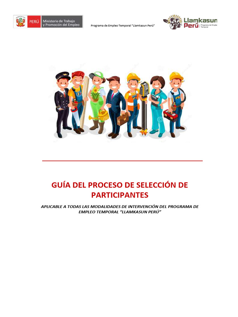 Guia de Proceso de Seleccion de Participantes 2024 | Descargar gratis ... Guia de Proceso de Seleccion de Participantes 2024 | Descargar gratis ...