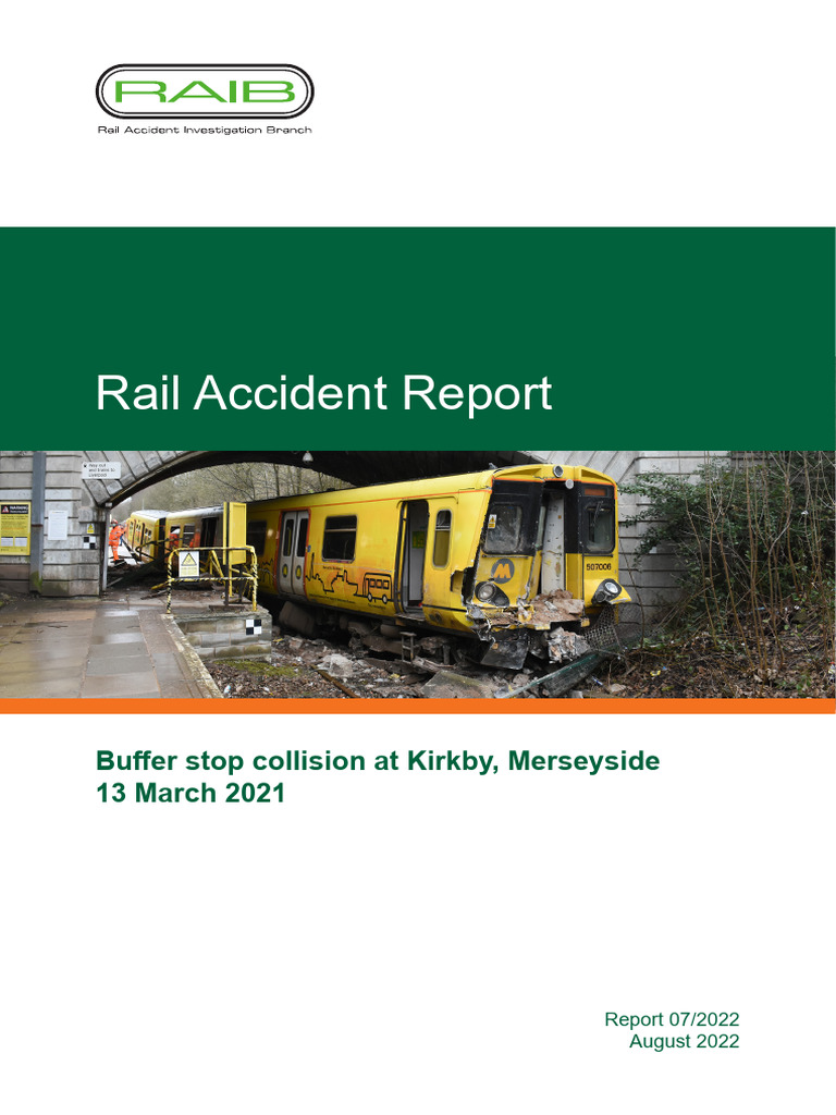 Kirkby Derailment RAIB Report | PDF | Transport Infrastructure | Rail ...