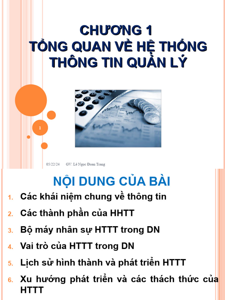 Chuong 1 - Tong Quan Ve He Thong Thong Tin | PDF