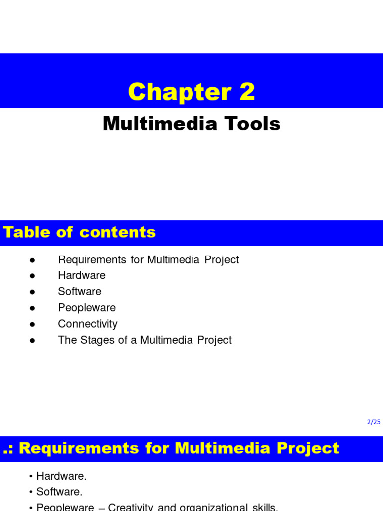 Chapter 2 Multimedia Tools CSC253 | PDF | Multimedia | Usb