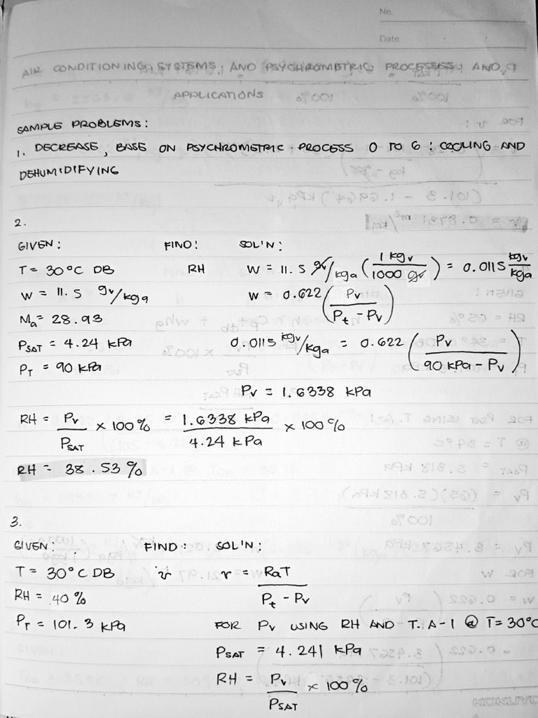 Aircon Sample Problems | PDF