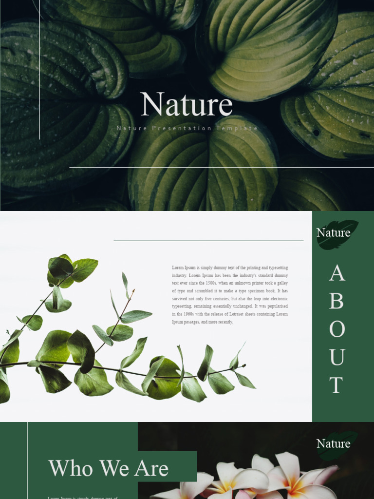 Nature Presentation Template Guide | PDF | Printing | Publishing