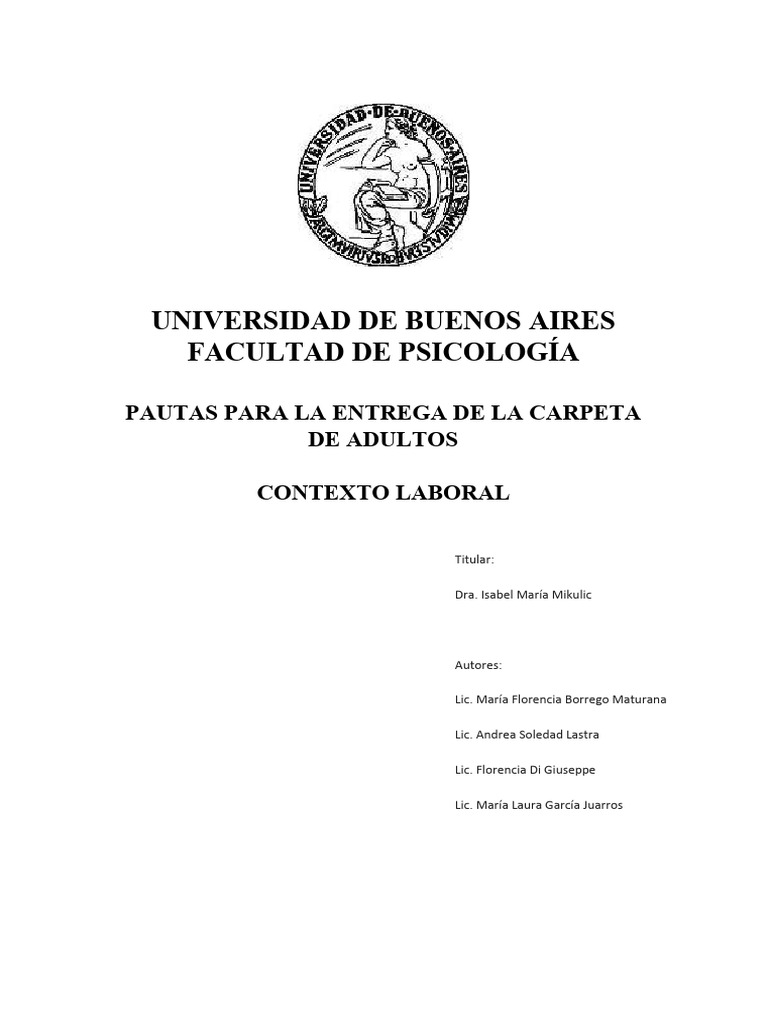 Pautas - Contexto Laboral | PDF | Escala de inteligencia para adultos ...