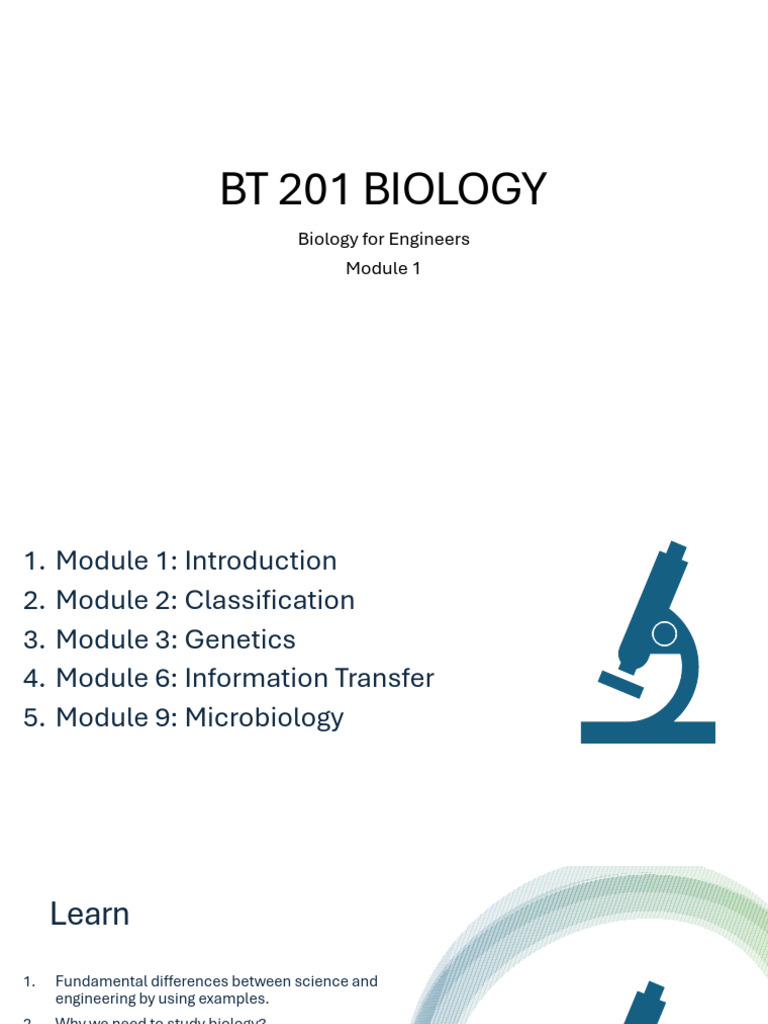 BT 201 BIOLOGY Introduction Bijaya ME | PDF | Cell (Biology) | Biology