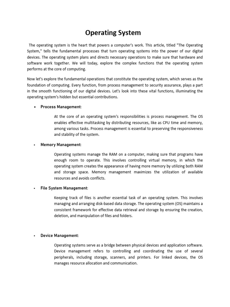 Operating | PDF | Operating System | Process (Computing) Operating | PDF | Operating System | Process (Computing)