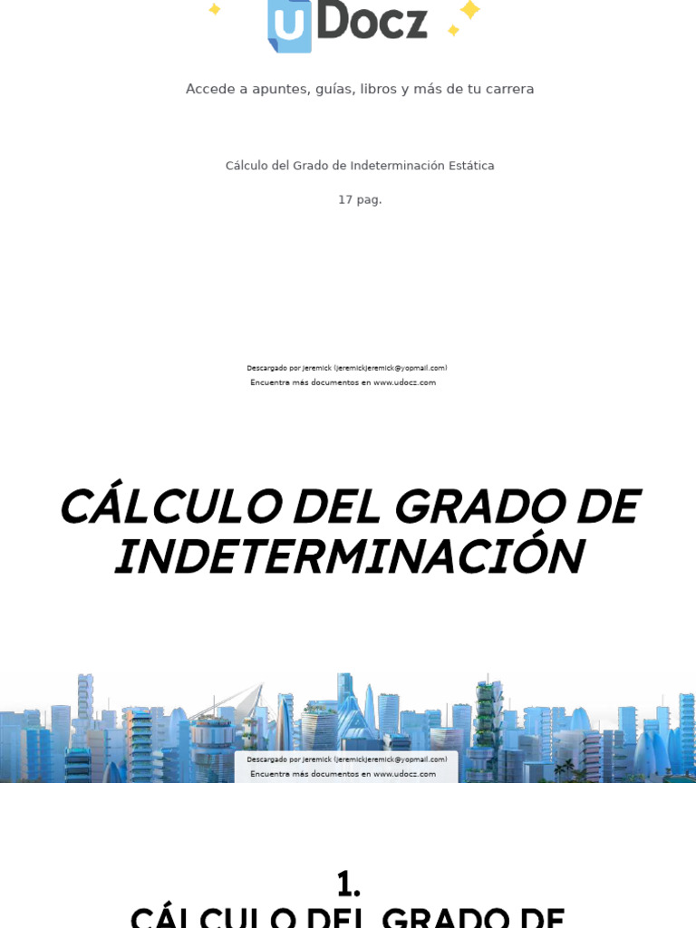 Eb - Clase - Calculo Del Grado de Indeterminacion | PDF | Braguero ...