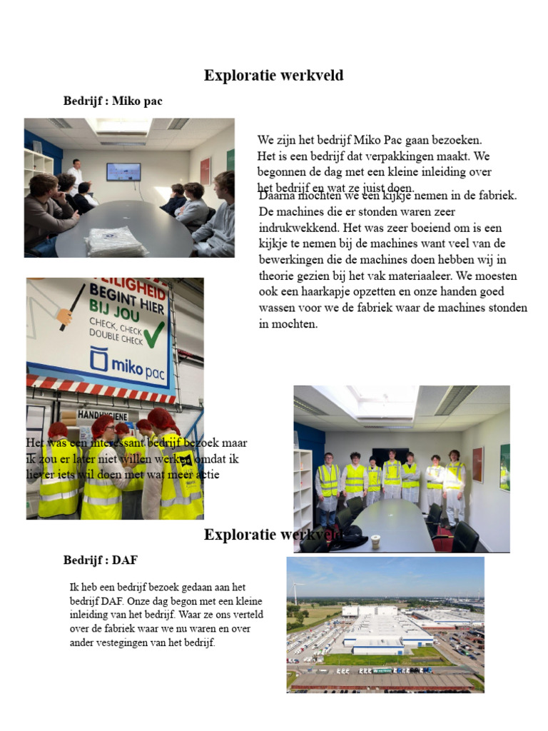 Exploratie Werkveld | PDF