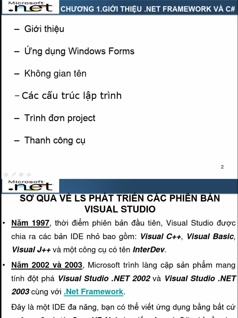 Chuong 1. Gioi Thieu .Net Framework Va C# | PDF
