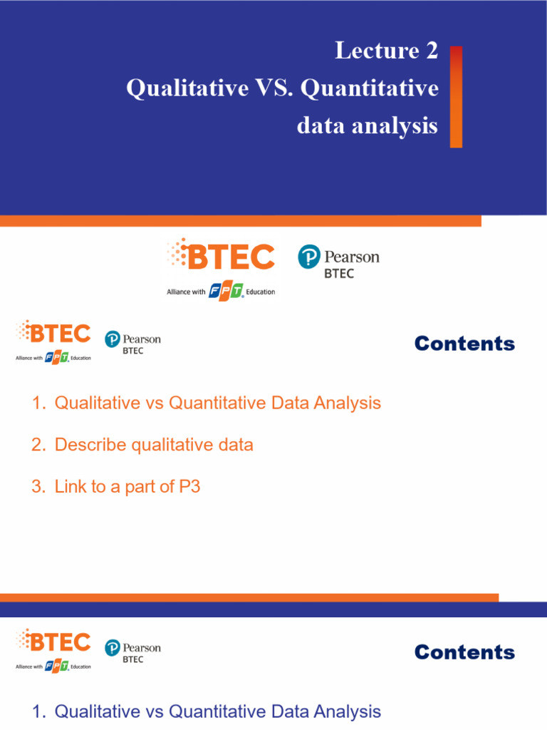 Lecture 2 - Qualitative vs. Quantitative Analysis | PDF | Data Analysis | Statistics