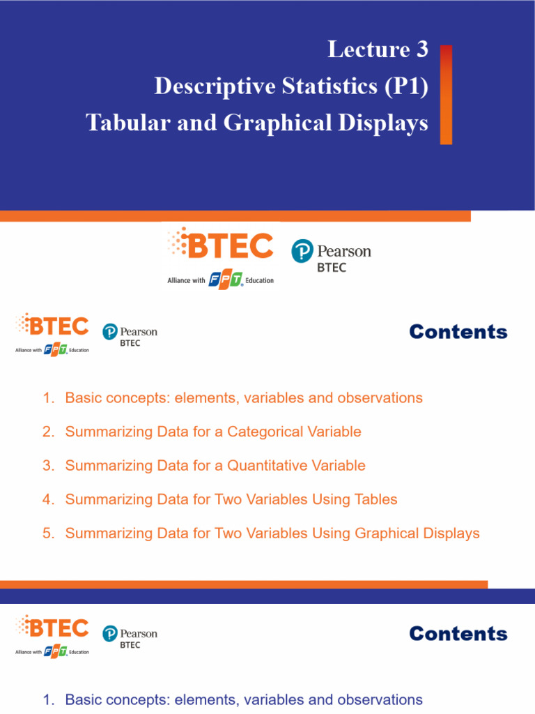 Lecture 3 - Descriptive Statistics P1 - Tabular and Graphical Displays | PDF | Histogram ...