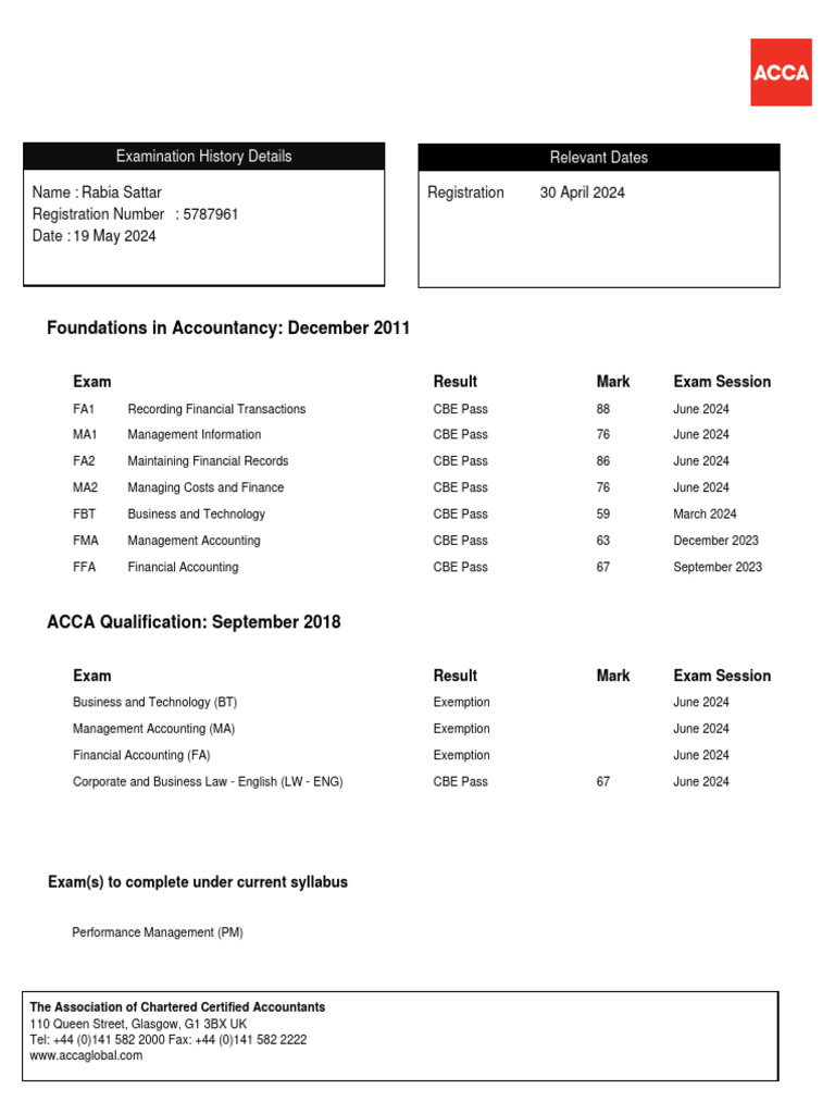 Exam History Transcript 1241721605890622671 | PDF | Accounting ...