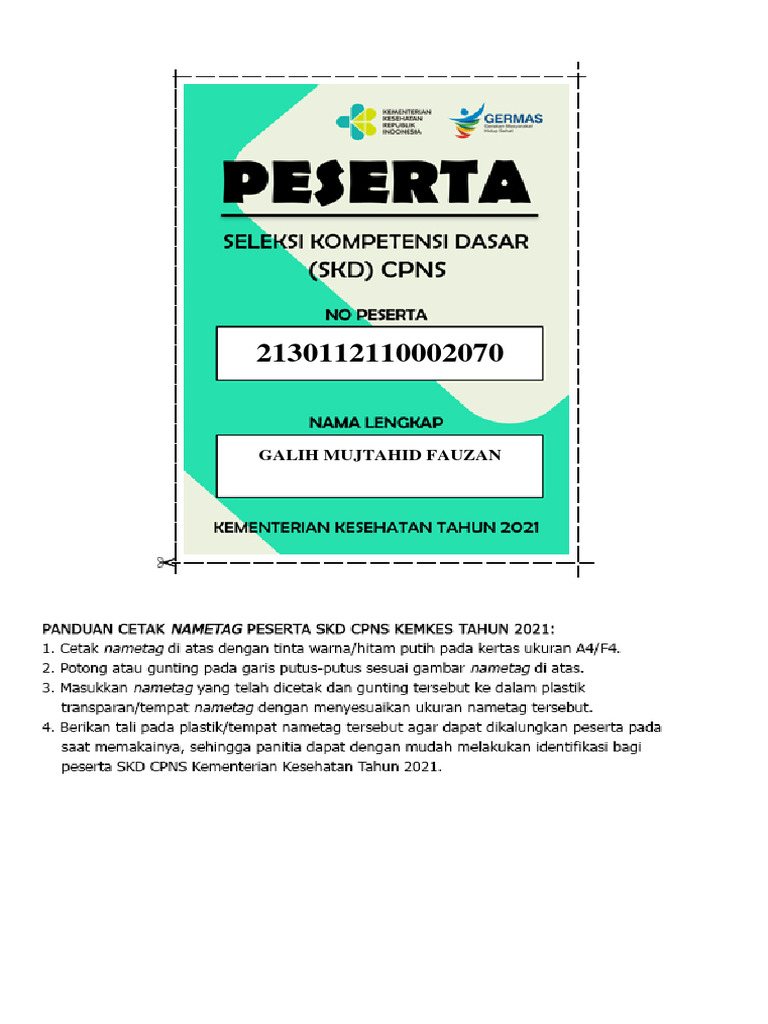 Nametag SKD 2021 | PDF