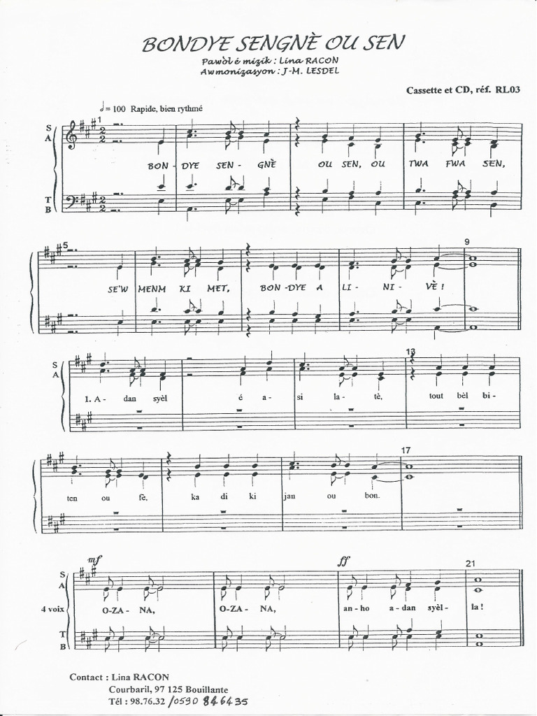 Bondyé Sengnè Ou Sen | PDF