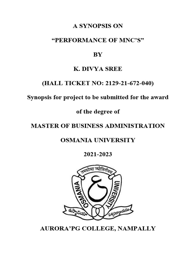 Performance Of Mnc S Pdf Multinational Corporation Business Economics