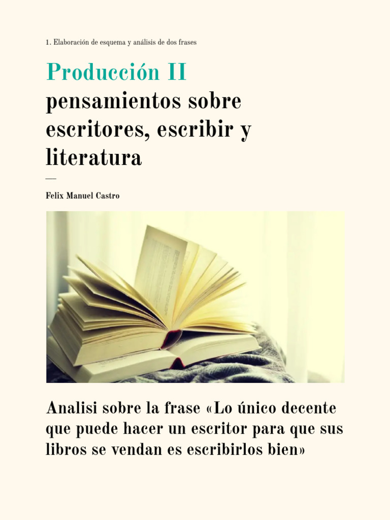 Analisis de Frase (2) Felix Manuel Castro | Descargar gratis PDF | Autor | Gabriel García Márquez
