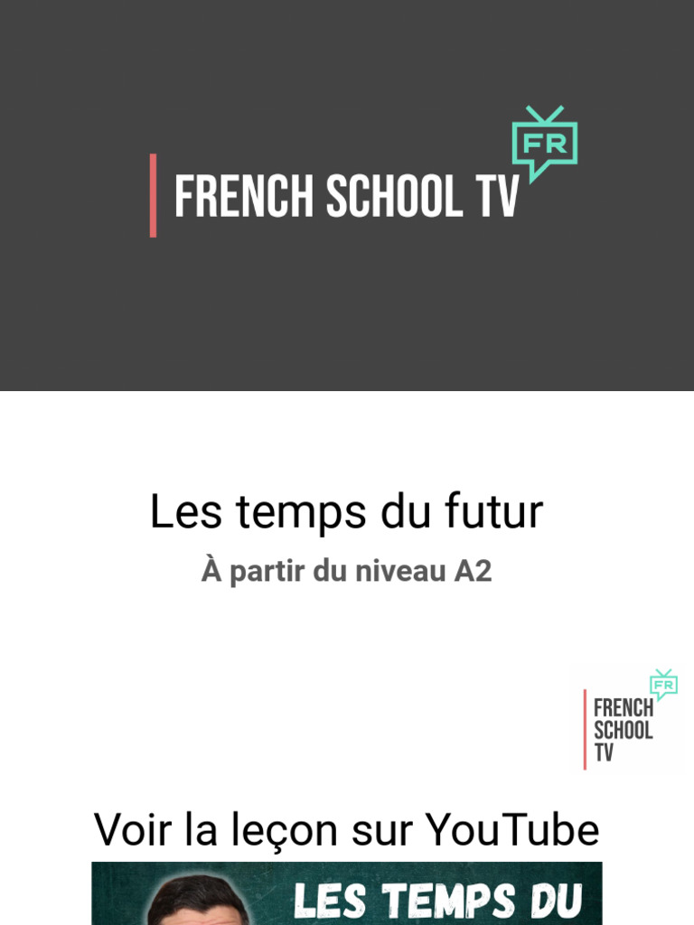 Les temps du futur en français | PDF | Verbe | Langues