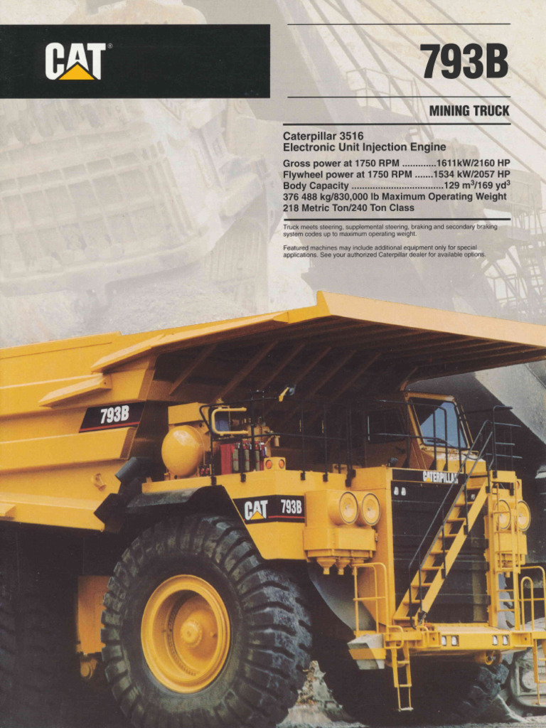 Cat 793B | PDF | Brake | Engines