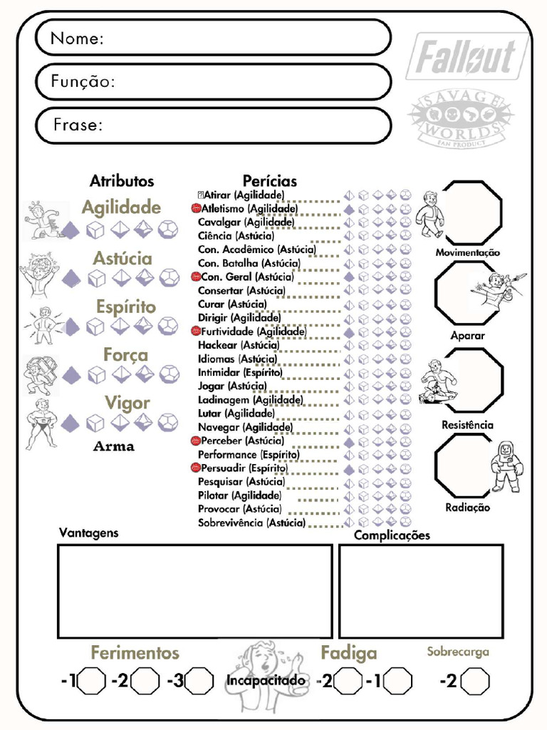 Ficha Fallout SWADE | PDF