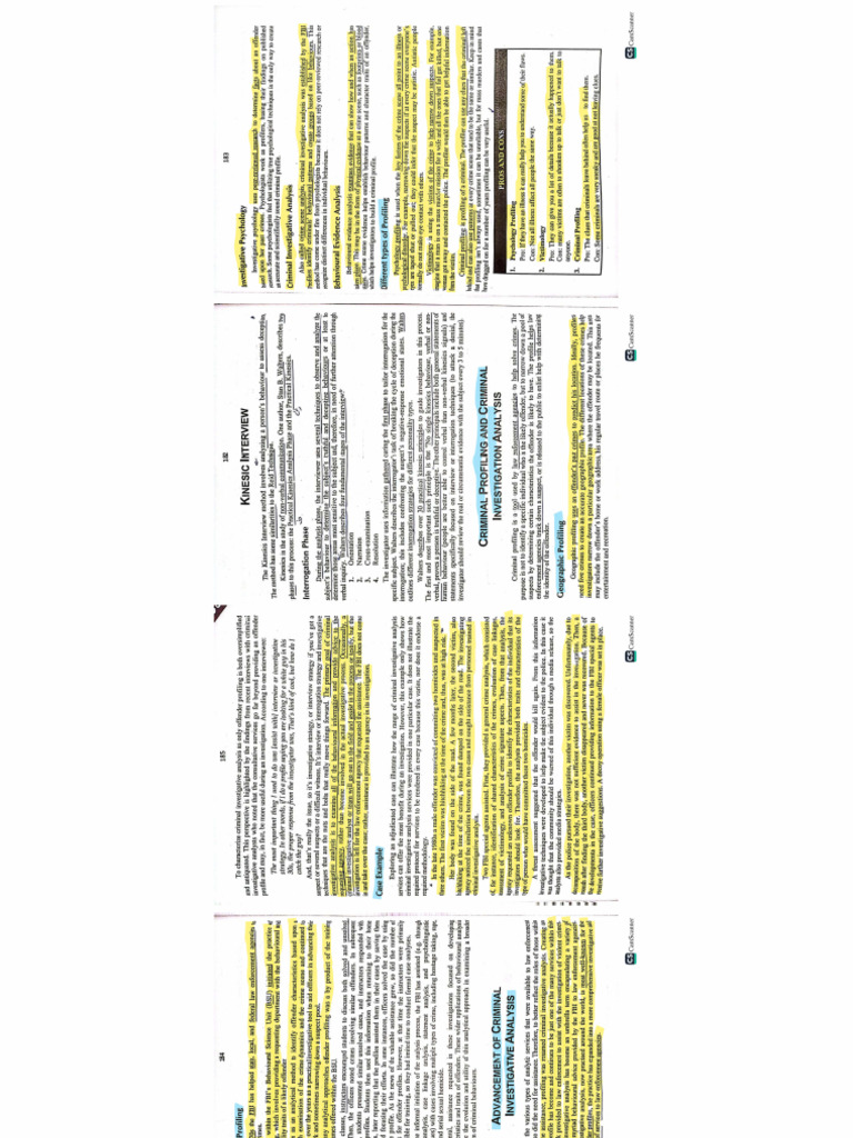Section 3 CIA CRIMINAL INVESTIGATION ANALYSIS | PDF