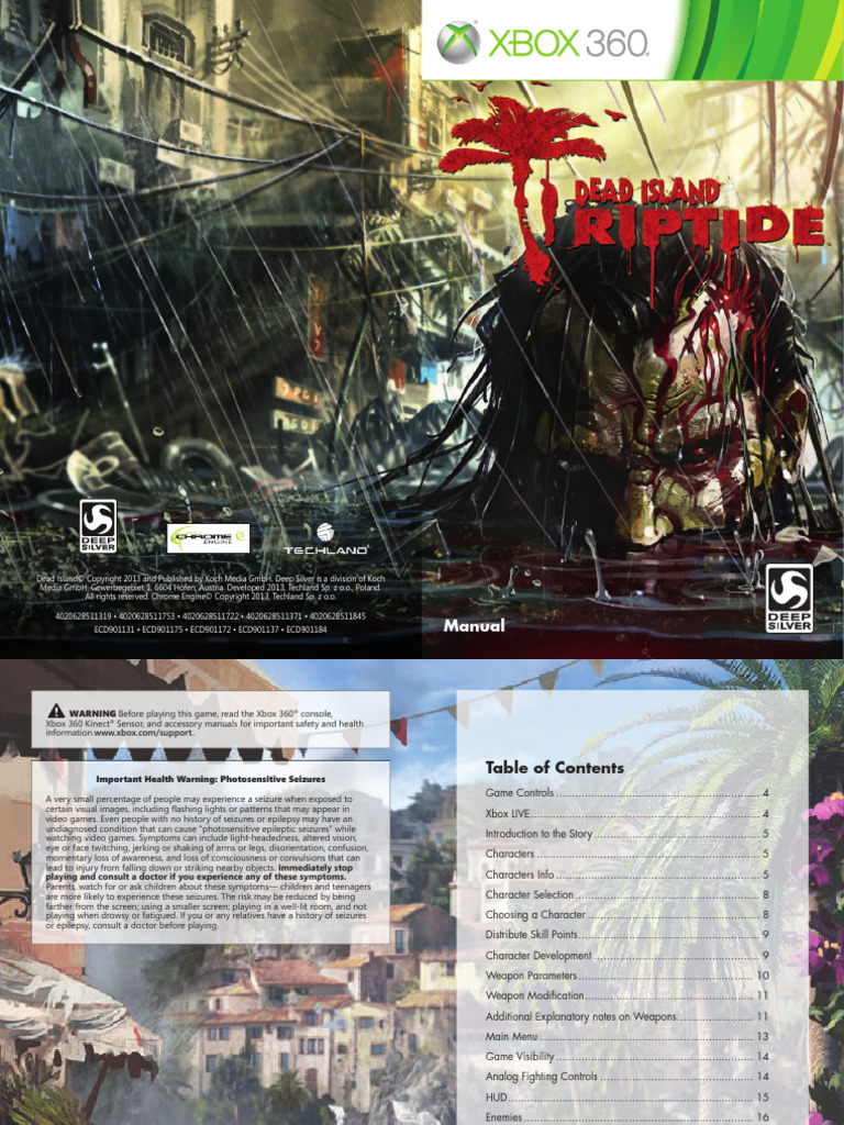 Dead - Island Riptide - X360 Manual UK | PDF | Xbox