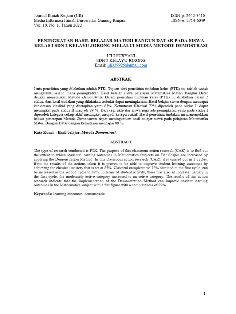 Contoh Karya Ilmiah | PDF | Karier & Perkembangan | Ilmu Sosial