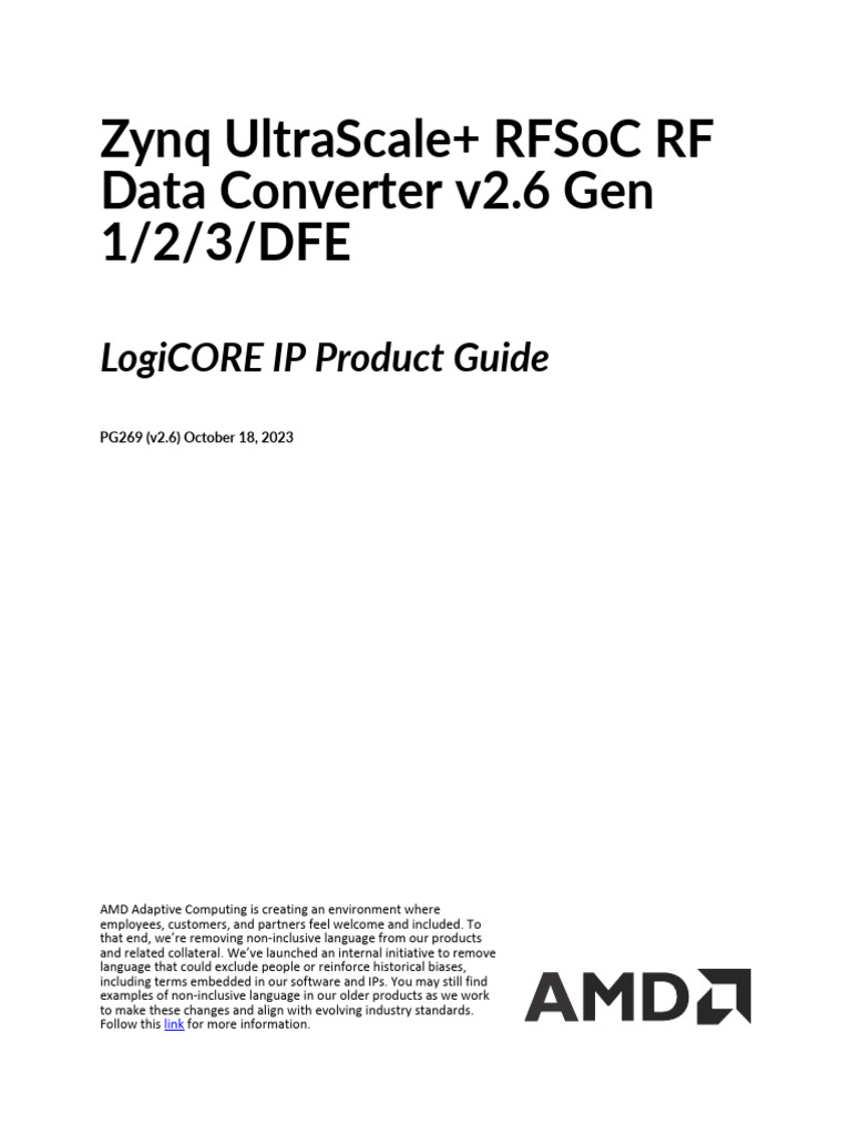 Pg269 Rf Data Converter en Us 2.6 | PDF | Analog To Digital Converter ...