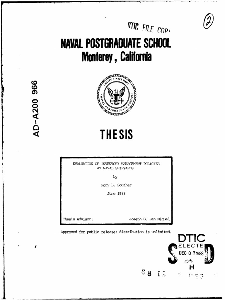 Ada 200966 | PDF | Ships | Inventory