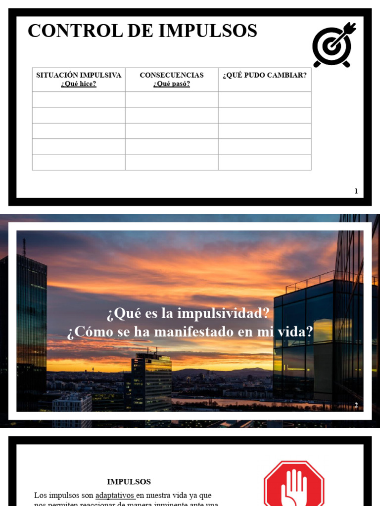 Terapia Grupal Control de Impulsos | PDF | Comportamiento | Las emociones