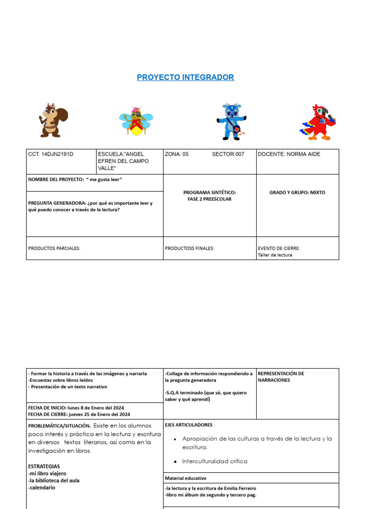 Proyecto Integrador Los Textos Narrativos | PDF | Narración | Fábula