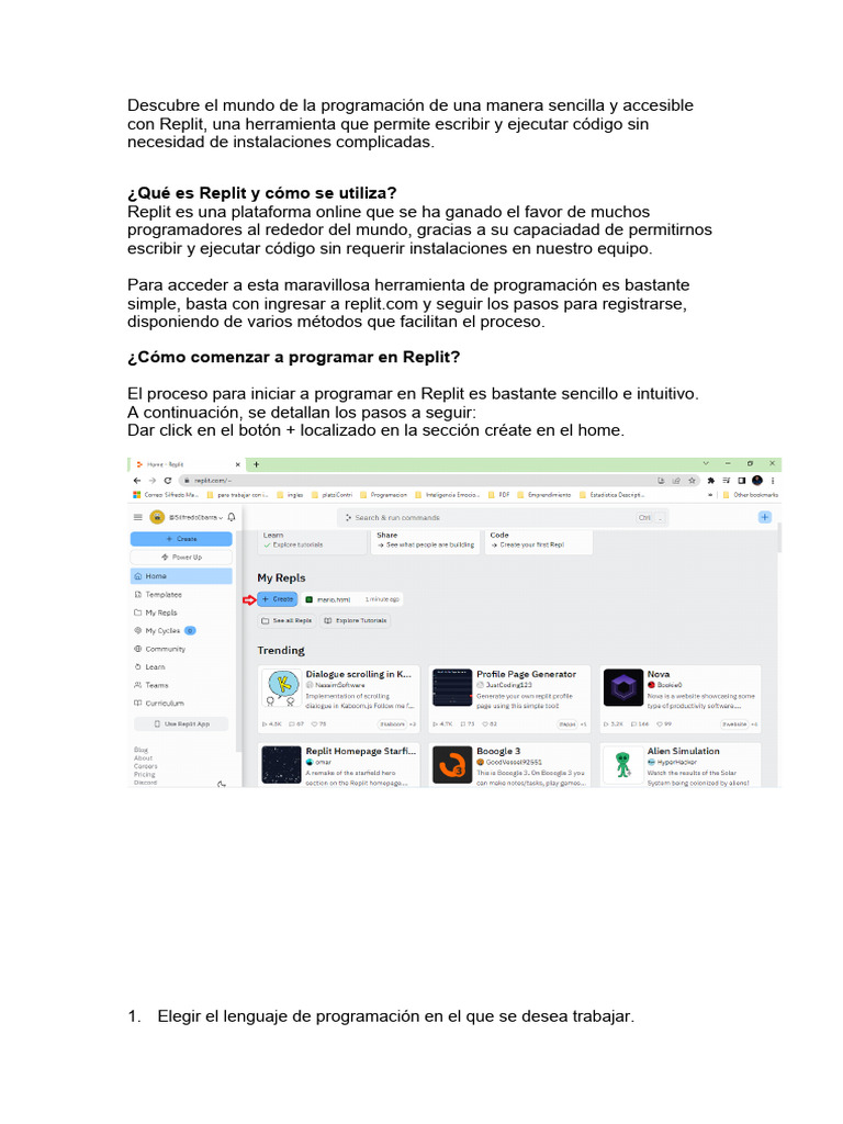 Herramientas para Programar Replit | PDF