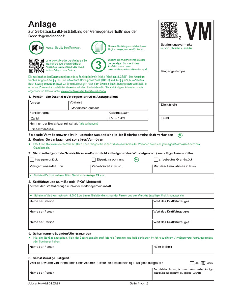 Anlage - VM بخاطر مزایا باید خانه پری شود | PDF